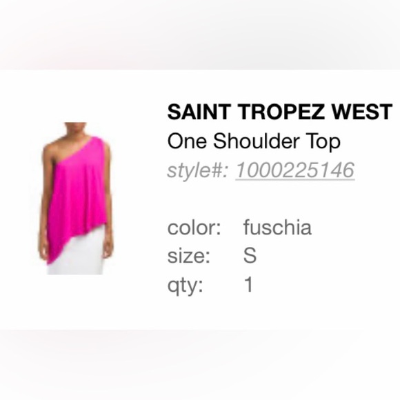Saint Tropez West | Tops | Saint Tropez West One Shoulder Fuschia Top ...